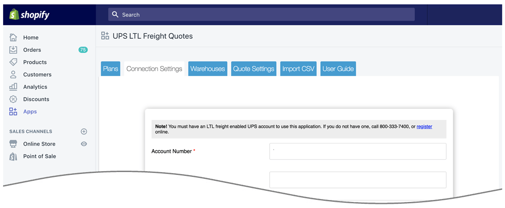 UPS LTL Freight Quotes Shopify App | Eniture Technology